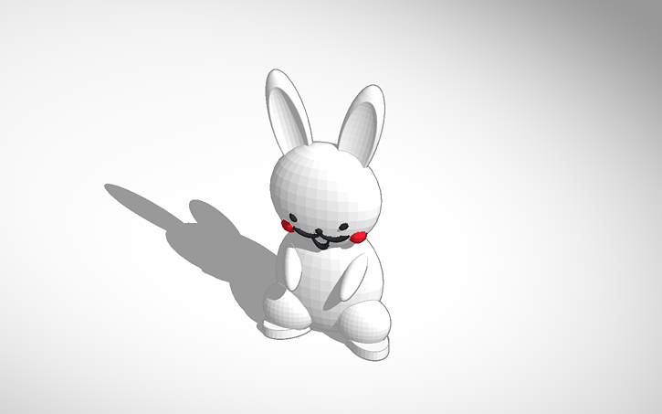 3D design 얄미운 토끼 ( rabbit ) - Tinkercad