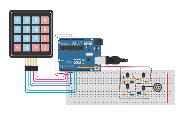 Circuit design Puente H - Tinkercad