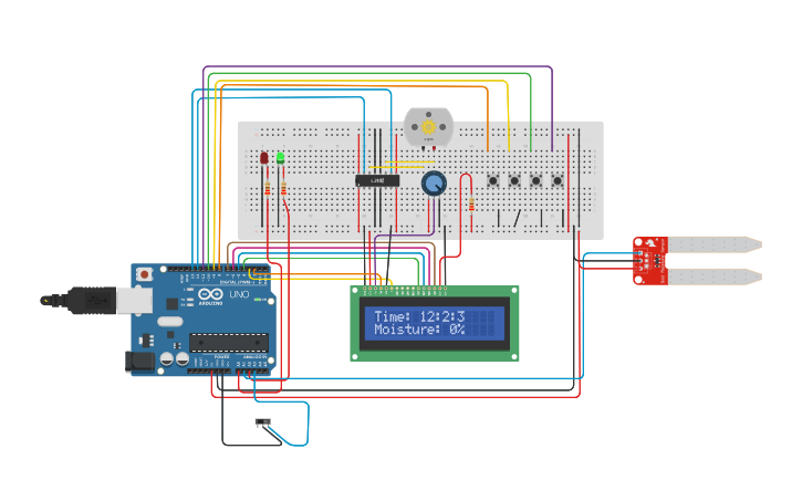 Circuit design PROJECT SMART IRRIGATION SYSTEM USING ARDUINO IDE ON ...