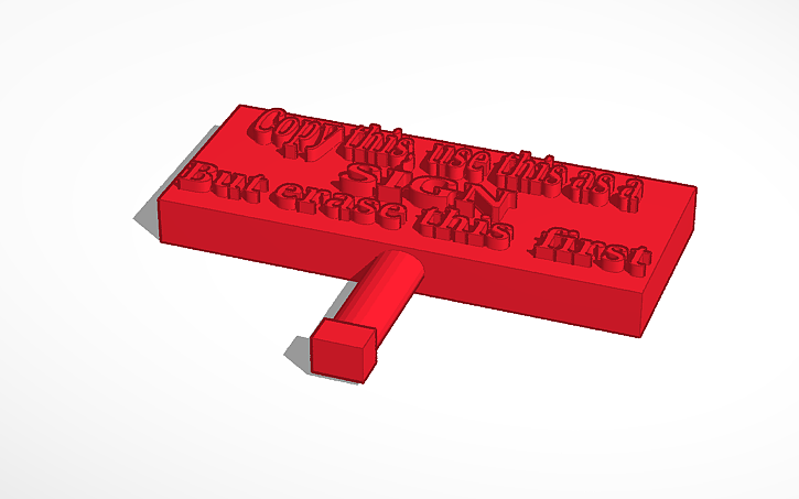 3D design SIGN | Tinkercad