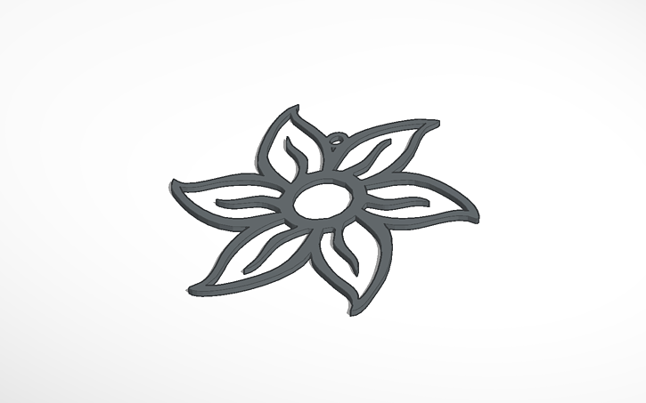 3D design Flat Flower - Tinkercad