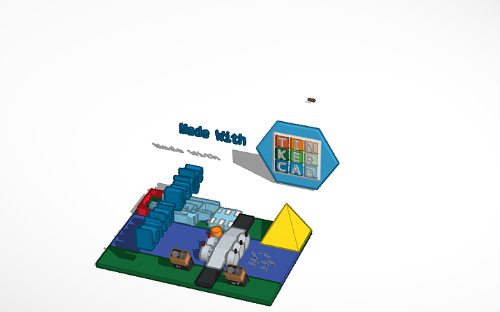 3D design Letter Bridge in batteryville - Tinkercad