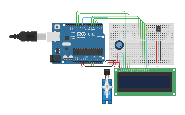 Circuit Design Temperature Control Tinkercad