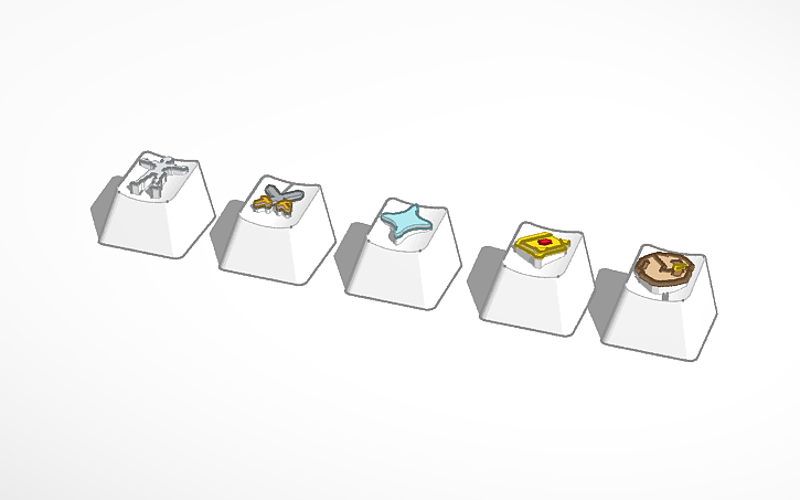 3D design Runescape Keycaps - Tinkercad