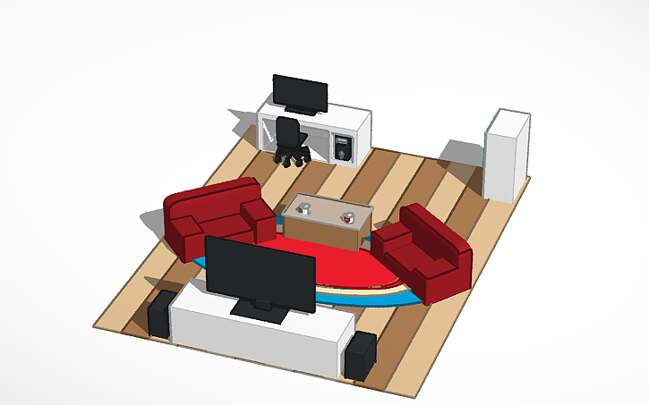 3D design Copy of Gaming Room - Tinkercad