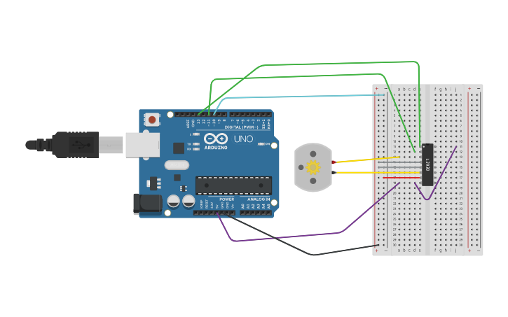 Circuit design L293d motor - Tinkercad