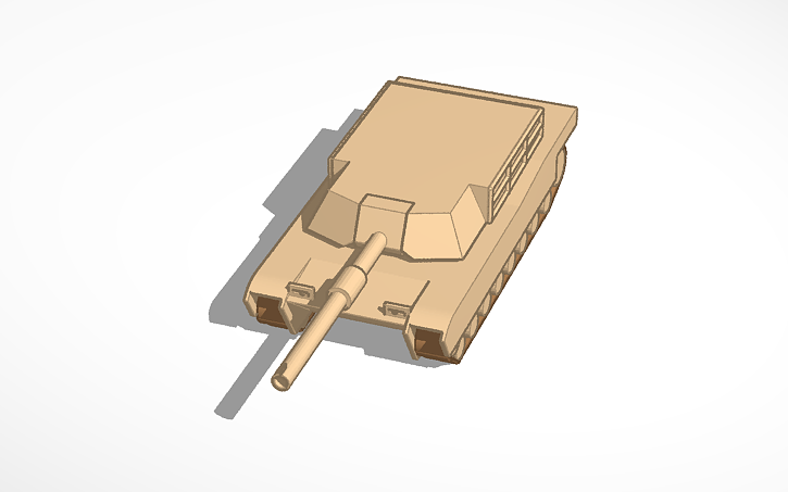 3D design M4A1 Abrams - Tinkercad