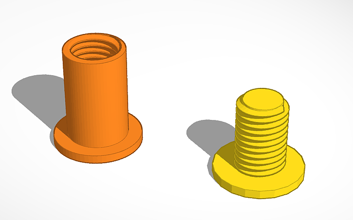 3D design Copy of Vis pour Projet - Tinkercad 3D design Copy of Vis pour Projet - Tinkercad
