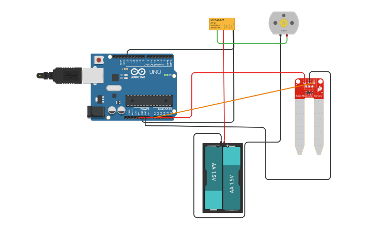 Circuit design humedades - Tinkercad