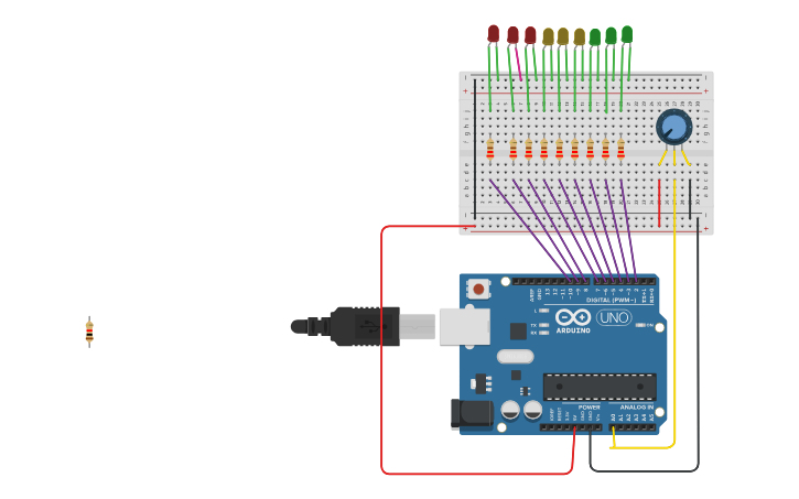 Circuit design bAr GrAPH - Tinkercad