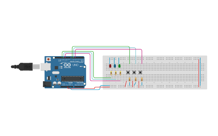 Circuit Design Buttons Tinkercad