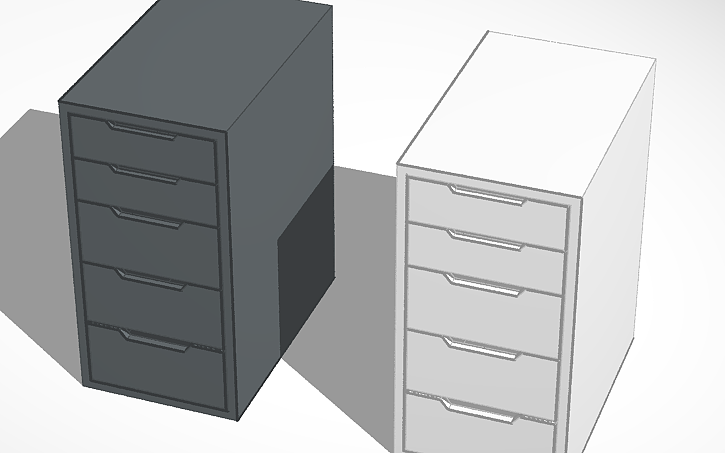 3D design IKEA Alex Drawner - Tinkercad