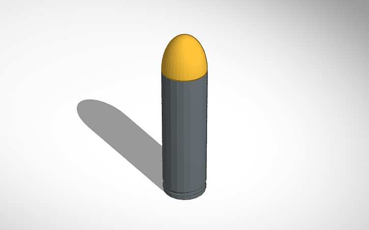 3D design 500. S&W Magnum Round - Tinkercad
