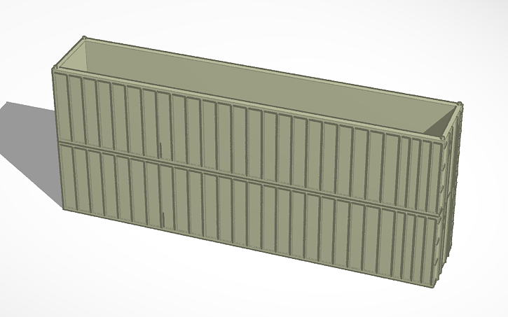 3D design HO 54ft Container Double - Tinkercad