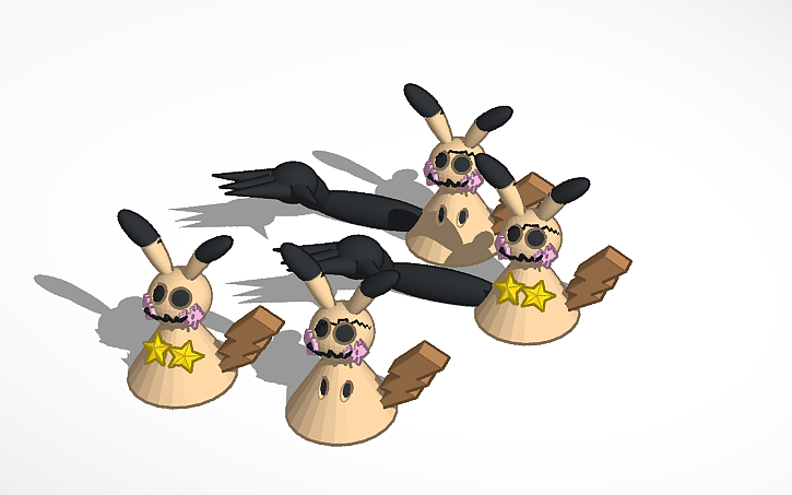 3D design POKEMON MIMIKYU (I tried) (Updated) - Tinkercad