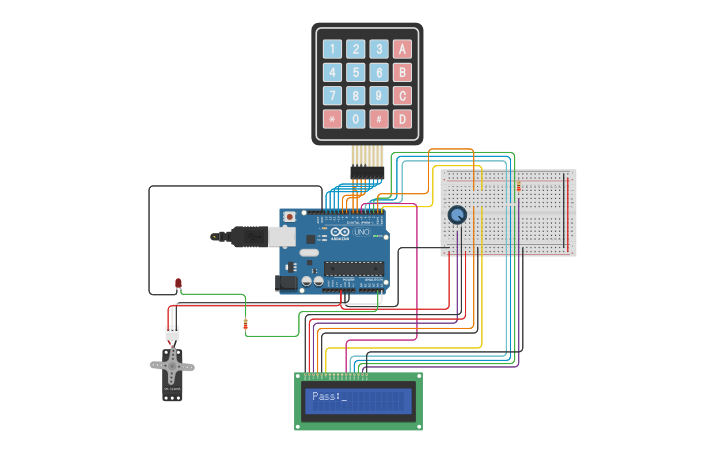 Circuit design Door - Tinkercad