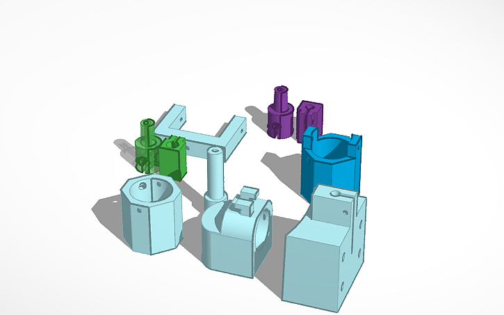 3D design All parts for round chamber cantilever - Tinkercad