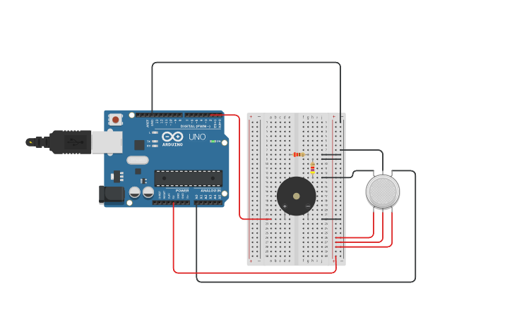 Circuit design boton - Tinkercad