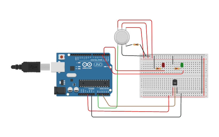 Circuit design Analog Sensors | Tinkercad