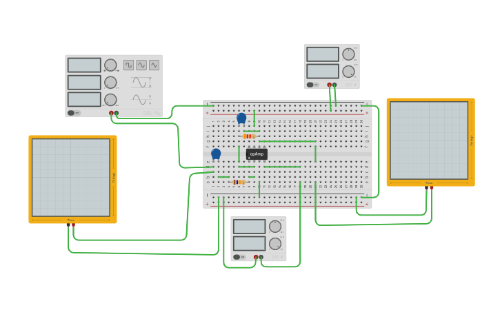 Circuit design Differentiator - Tinkercad