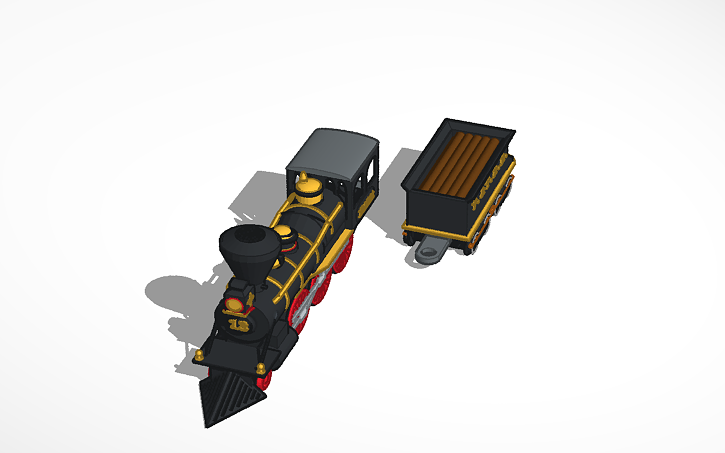 3D design The Empire #13 1870's steam train (work in progress) - Tinkercad