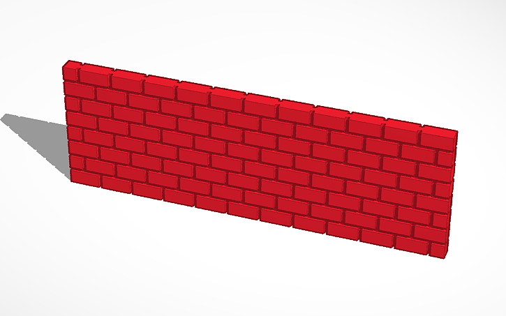 3D design Brick Wall - Tinkercad