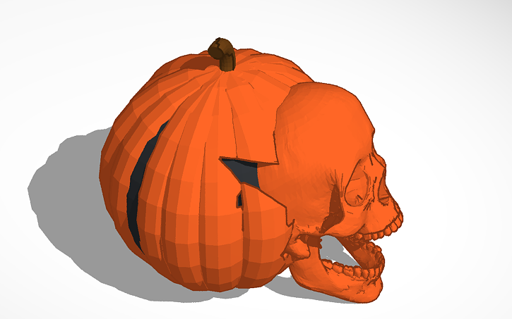 3D design Halloween II Jack-o-skull - Tinkercad