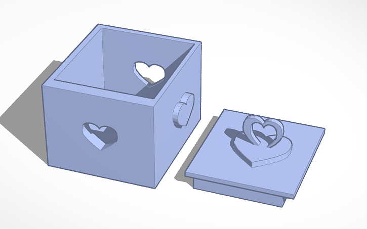 3D design violet box - Tinkercad
