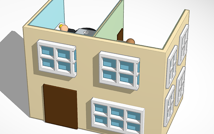 3D design Detailed Apartment Block | Tinkercad