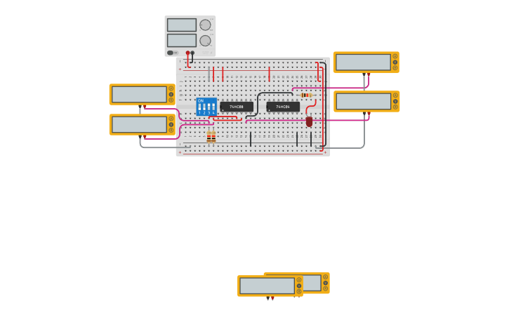 Circuit design porta-lógica-NAND - Tinkercad