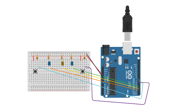 Circuit design UNIDAD N3 PRACTICO 1 ejercicio 3 - Tinkercad