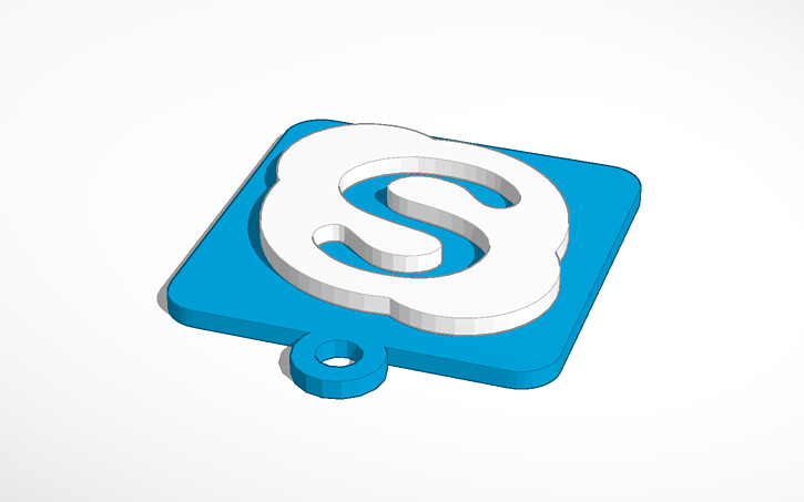 3D design Skype Keychain | Tinkercad