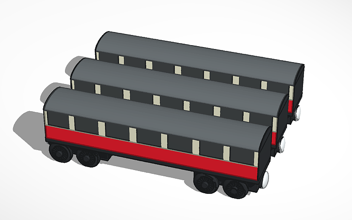 3D design Thomas and friends wooden railway Coaches - Tinkercad