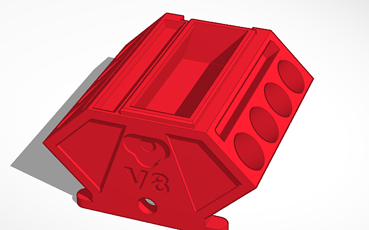 3D design Engine Desk Organiser - Tinkercad