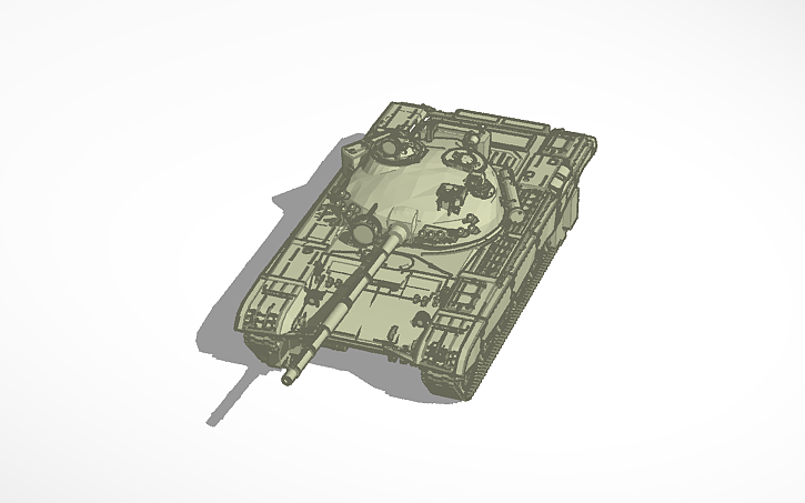 3D design T-72M1 - Tinkercad