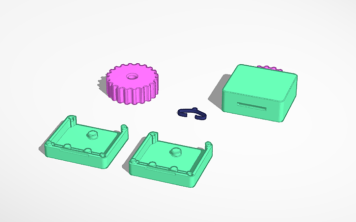 3D design clicking fidget toy - Tinkercad