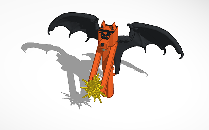 3D design bat electricity villano - Tinkercad