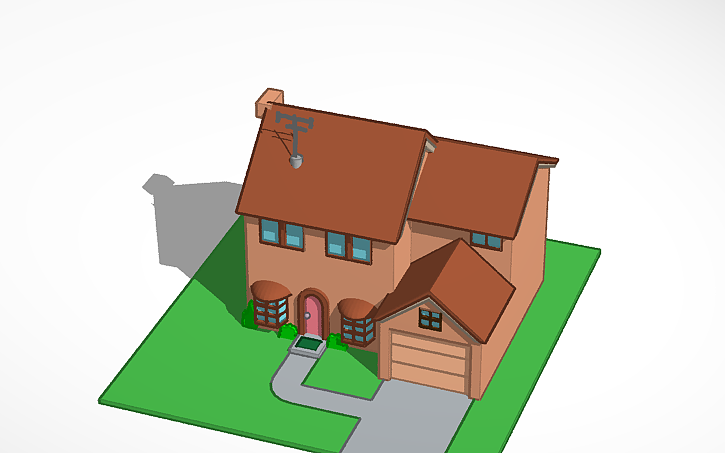 3D design Simpson's house - Tinkercad