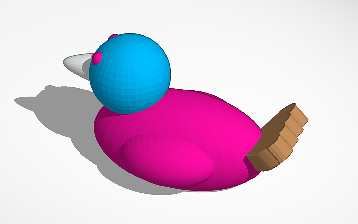 3D design Simple Geometric Duck - Tinkercad