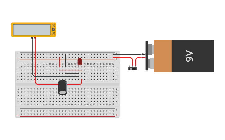 Circuit Design Penerapan Kapasitor Tinkercad