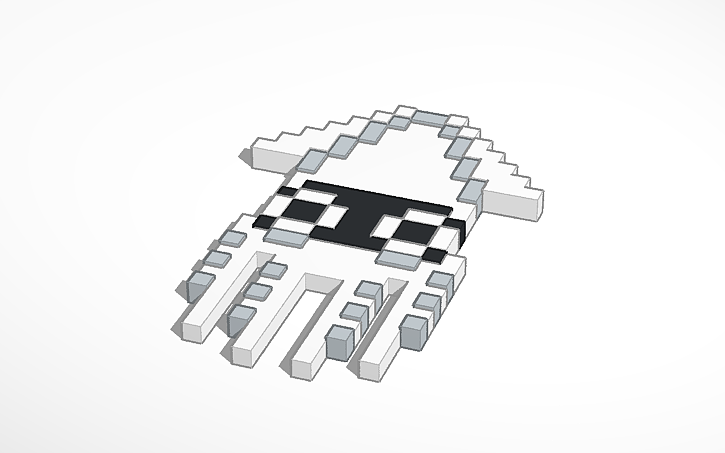 3D design Blooper (from SMB.) 8-bits keychain - Tinkercad