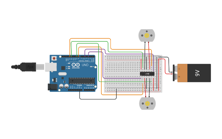 Circuit Design L293d With Dc Motor Tinkercad