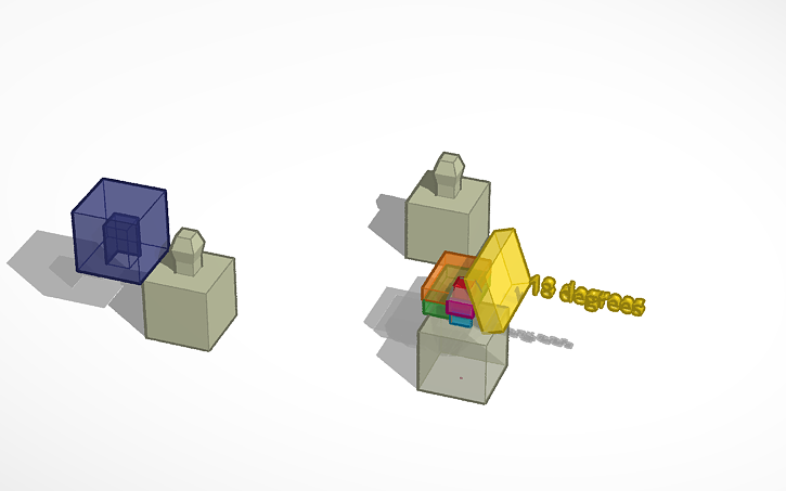 3D design locking parts - Tinkercad
