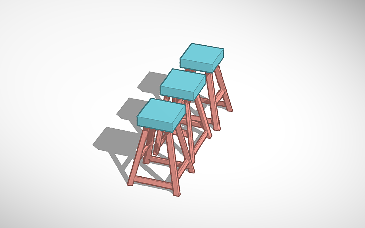 3D design Bar Stools - Tinkercad