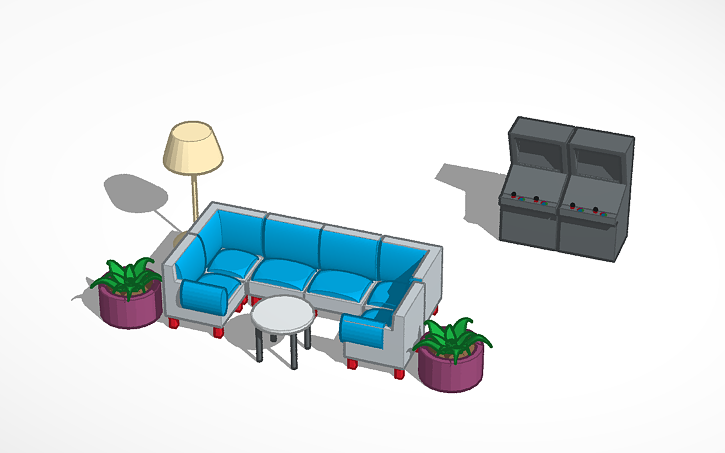 3D design game room - Tinkercad