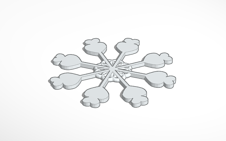 3D design snowflake - Tinkercad