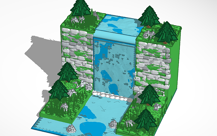 3D design Waterfall - Tinkercad