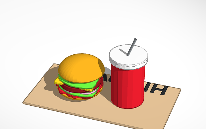 3D design Burger time! - Tinkercad