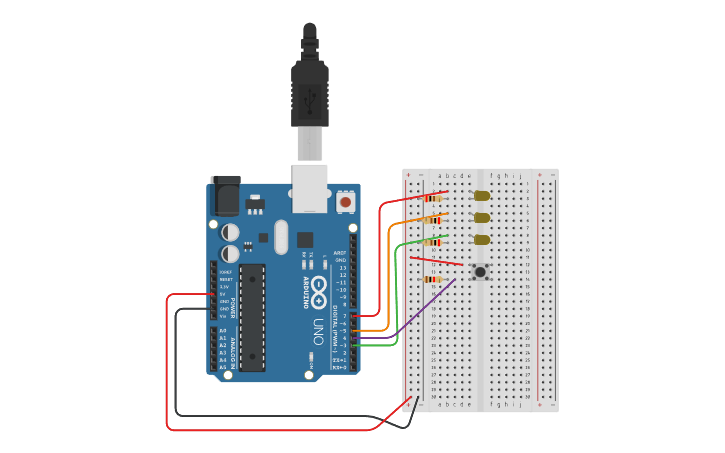 Circuit design L4 "for" command | Tinkercad