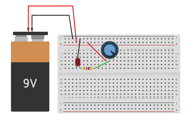 Circuit Design Potenciometro Tinkercad
